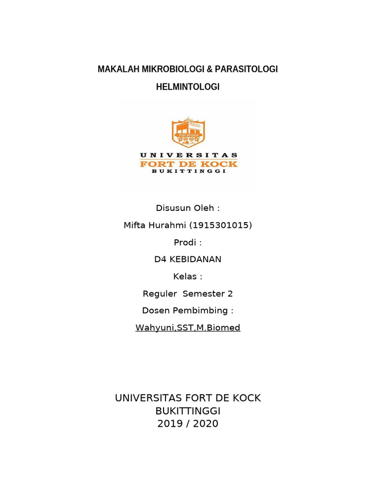 (Mifta Hurahmi) Helmintologi | PDF