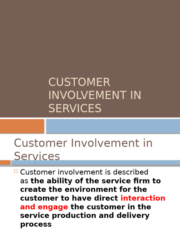 16 Customer Involvement in Services | PDF | Business