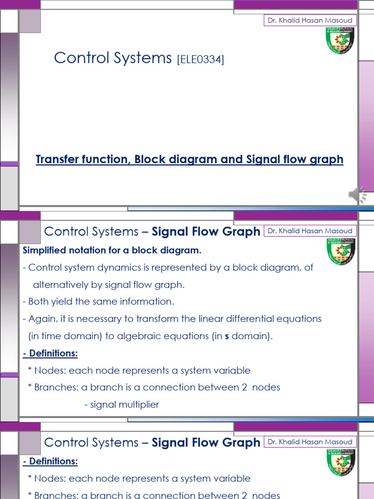 Control 9 Signal Flow Graph | PDF | Computer Engineering | Algorithms