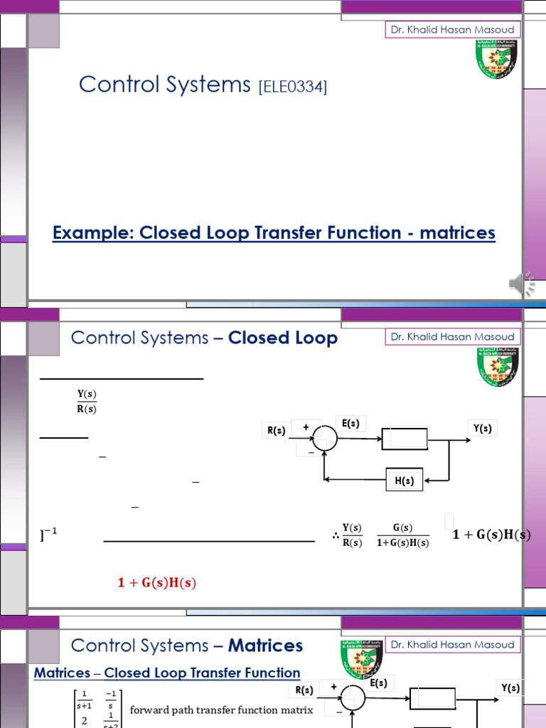 Control 8 Example Transfer Function | PDF | Feedback | Electrical Engineering