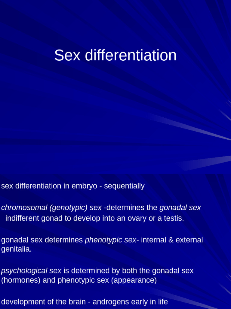 Sex Differentiation Pdf Sex Organ Testicle