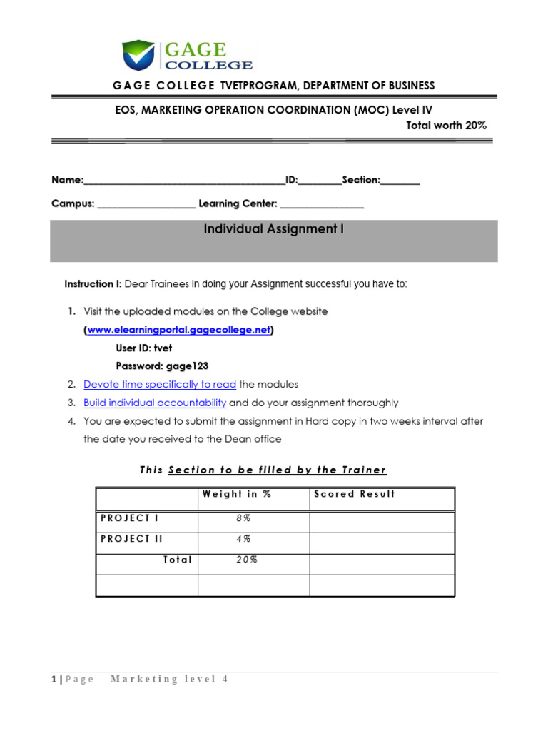 Marketing Level 4 Assignment | PDF | Business | Finance & Money Management