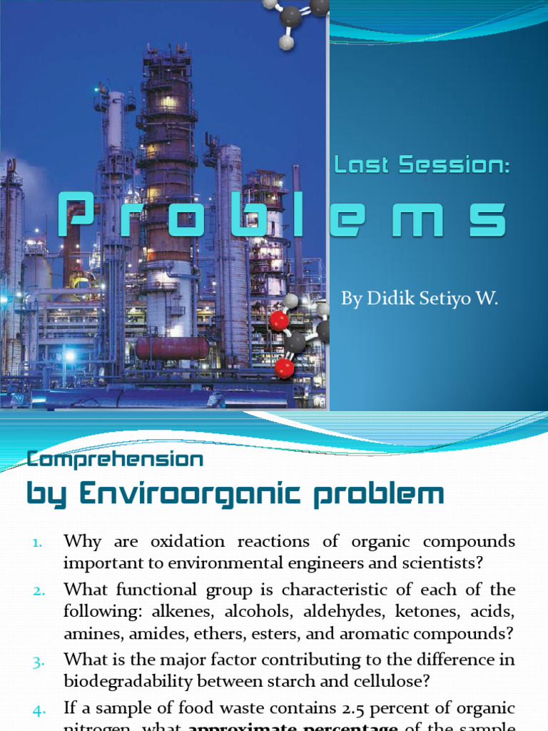 Environmental Organic Chemistry Problems | PDF