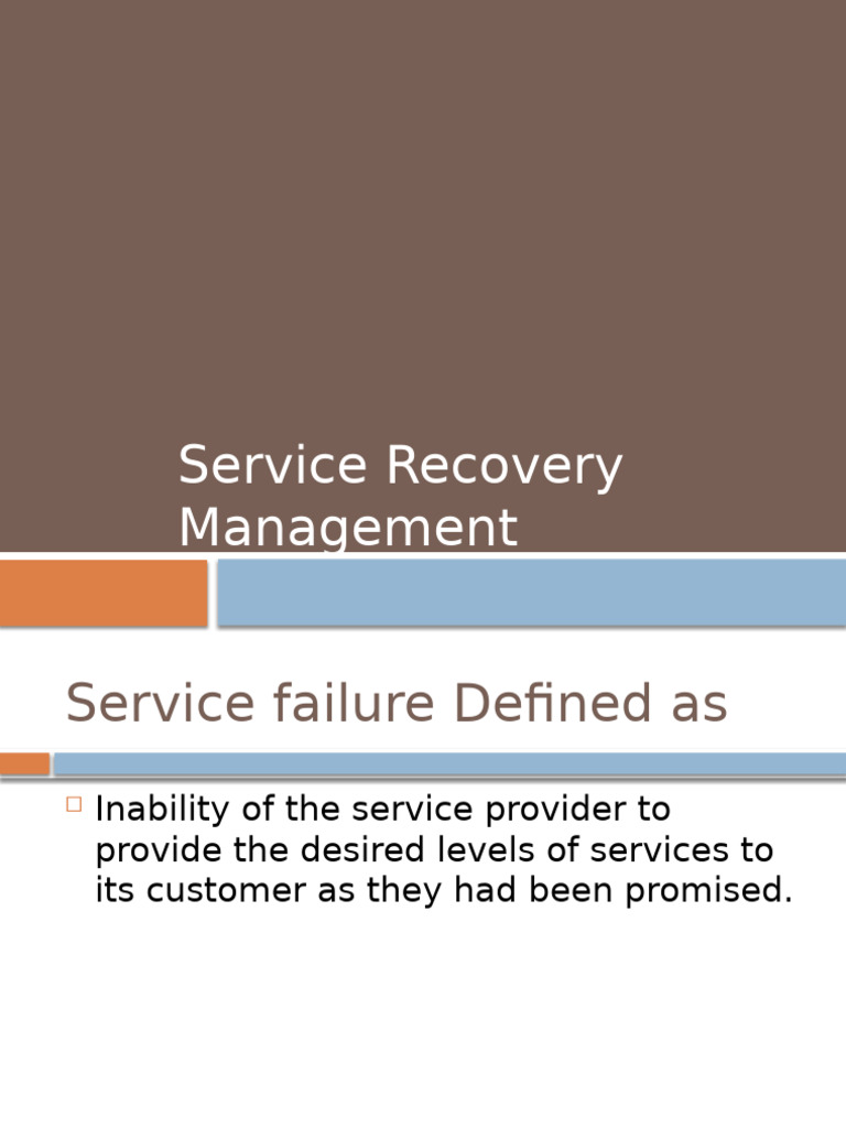 21 Service Recovery Management | PDF | Career & Growth | Business