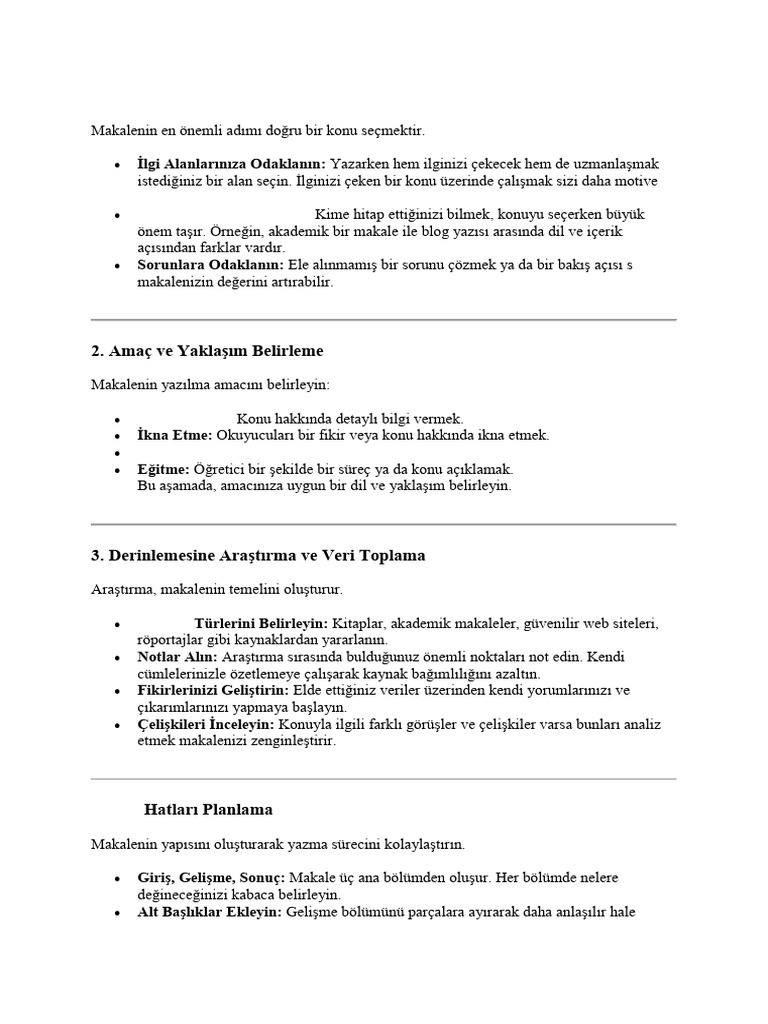 Makale Aşamaları | PDF