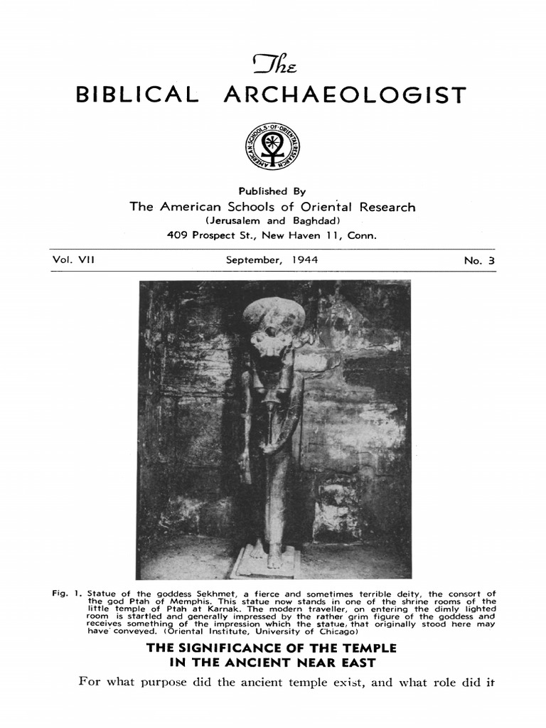 American Schools Of Oriental Research The Biblical Archaeologist Vol