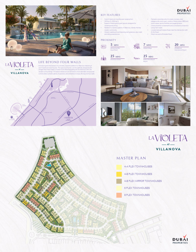 VILLANOVA LA VIOLETA 2 FACTSHEET Investindxb | PDF | Dubai | United ...