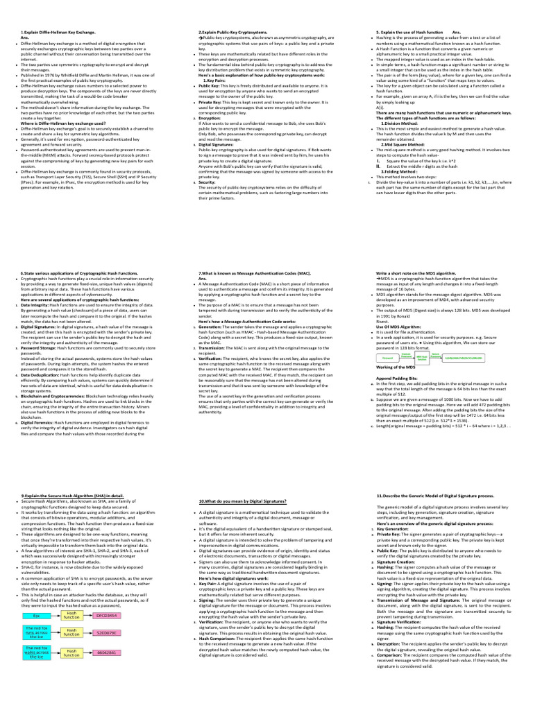 Unit 2 INS Final | PDF | Public Key Cryptography | Key (Cryptography)