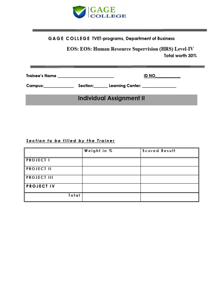 HRS L-Iv Standard Assignment Ii | PDF