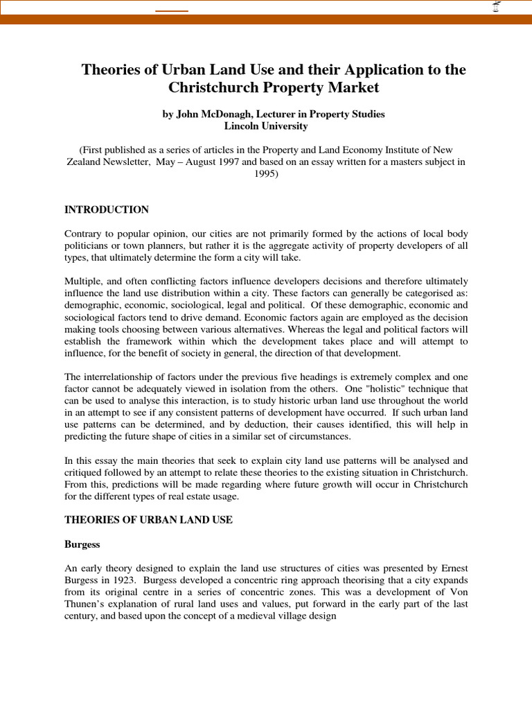 Urban Land Use | PDF | Theory | Apartment