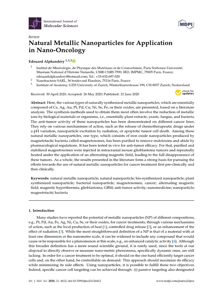 Research Paper | PDF | Nanoparticle | Chemotherapy