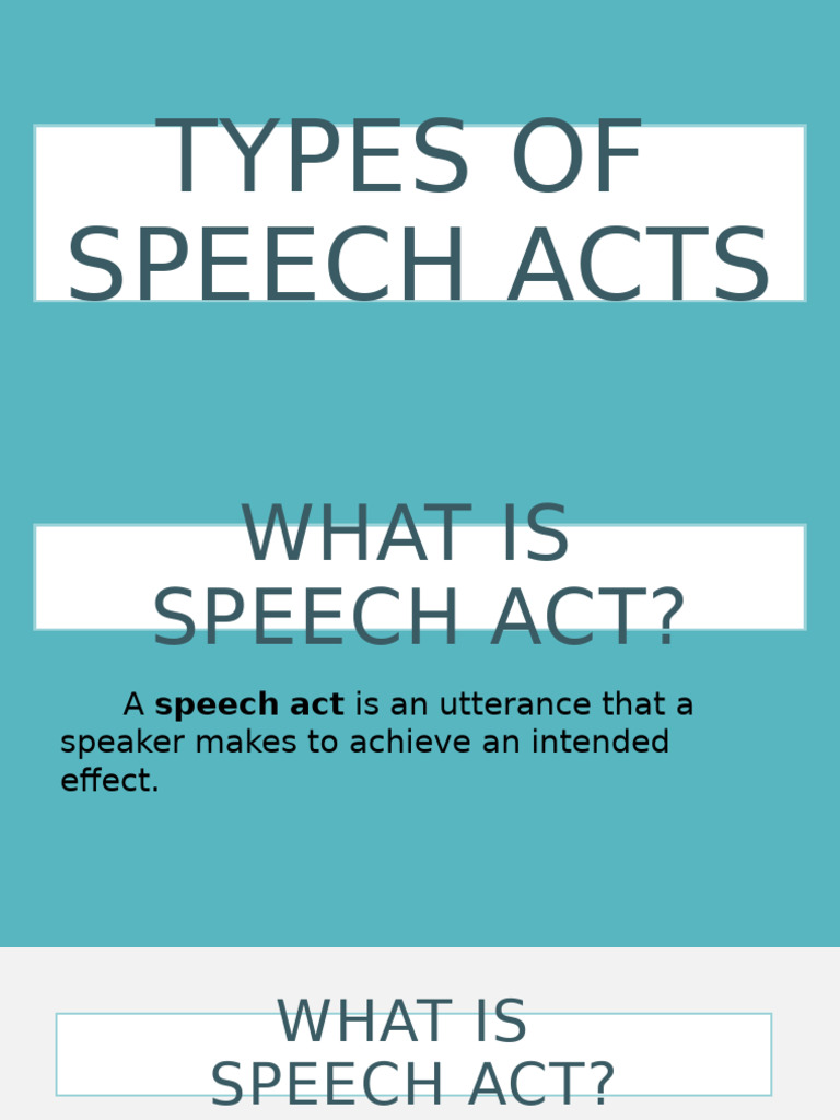LESSON 9. Types of Speech Acts | PDF | Interpretation (Philosophy) | Linguistics