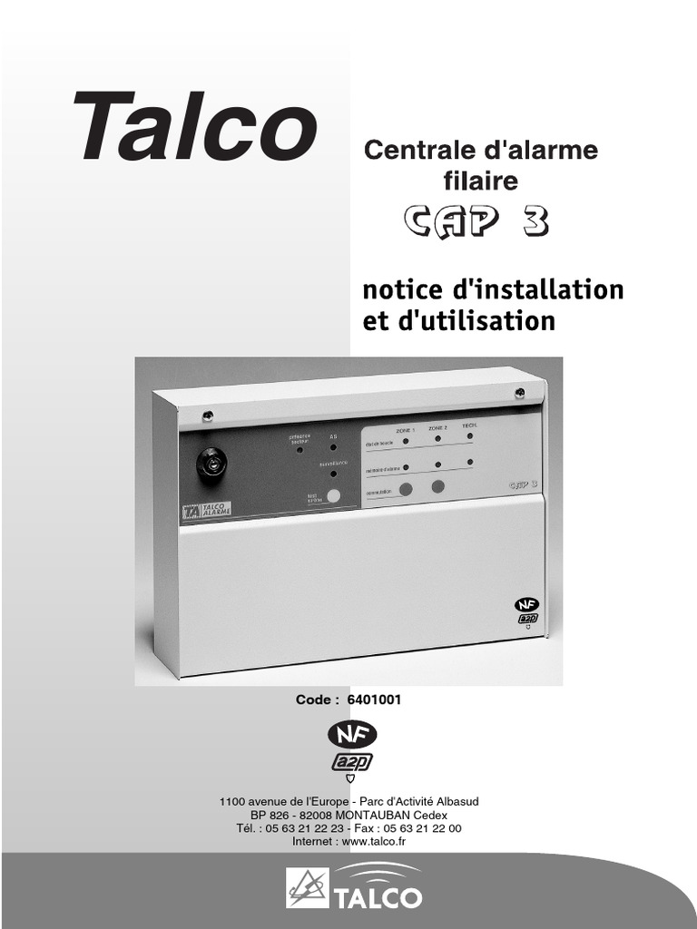 Notice TALCO - CAP3 - Rev2 | PDF | Interrupteur | Électrotechnique