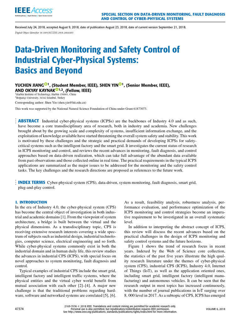 Data-Driven Monitoring and Safety Control of Industrial Cyber-Physical Systems Basics and Beyond ...