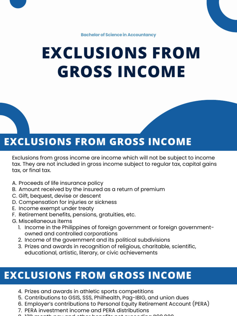 Chapter 8 - Exclusions From Gross Income | PDF | Gross Income | Bonds ...