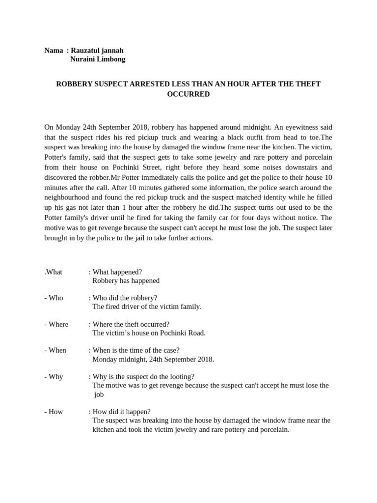 Tugas Basic Reading and Writing | PDF