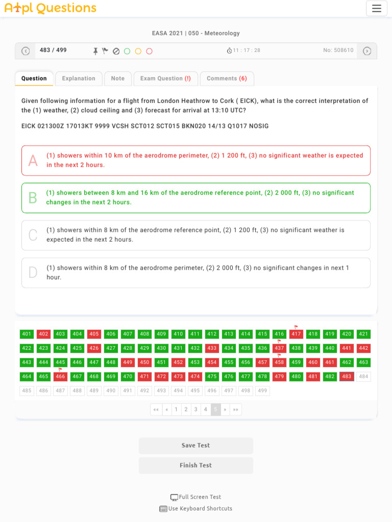Study ATPL Exam Question Bank 6 | PDF