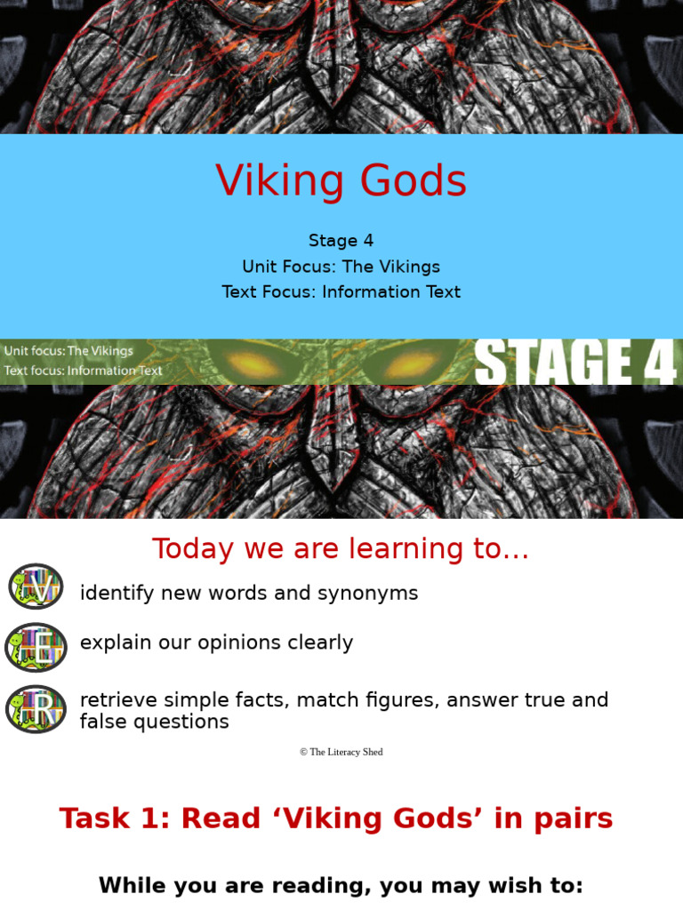 Viking Gods: Educational Activities | PDF | Loki | Odin