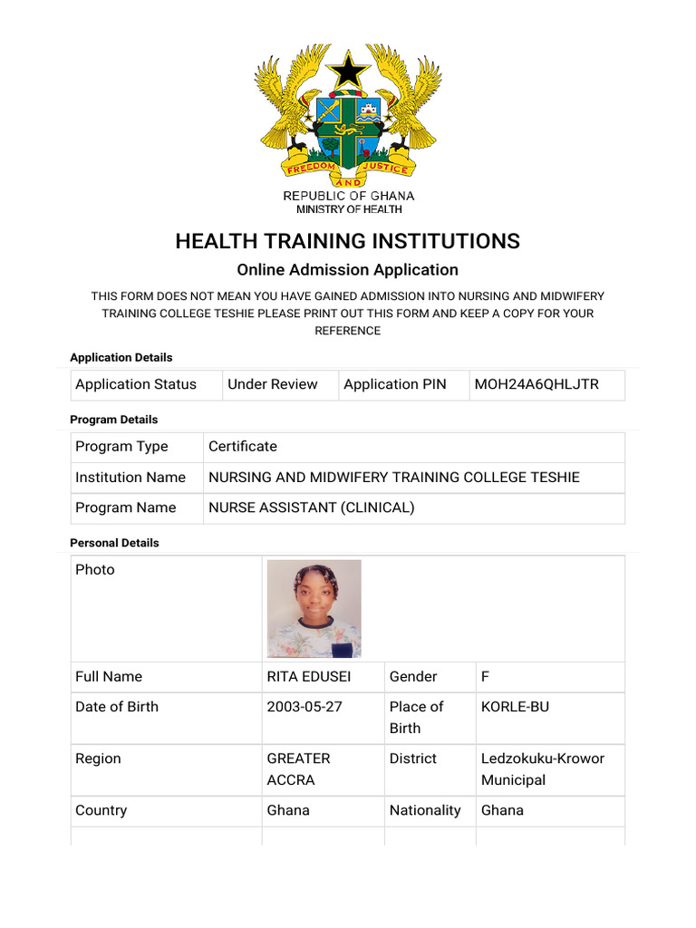 Application Form - Preview - HTI Portal | PDF