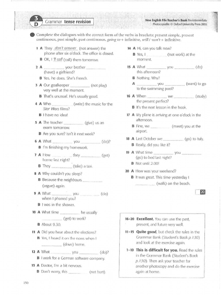 Revision of Tenses | PDF