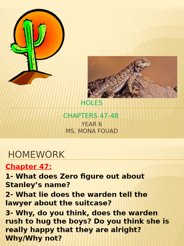 Holes Chapter 47 48 Summary Pdf Mystery Thriller Crime Fiction