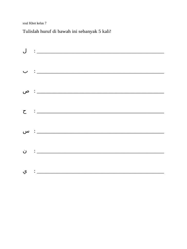 Soal Khot Kelas 7 | PDF