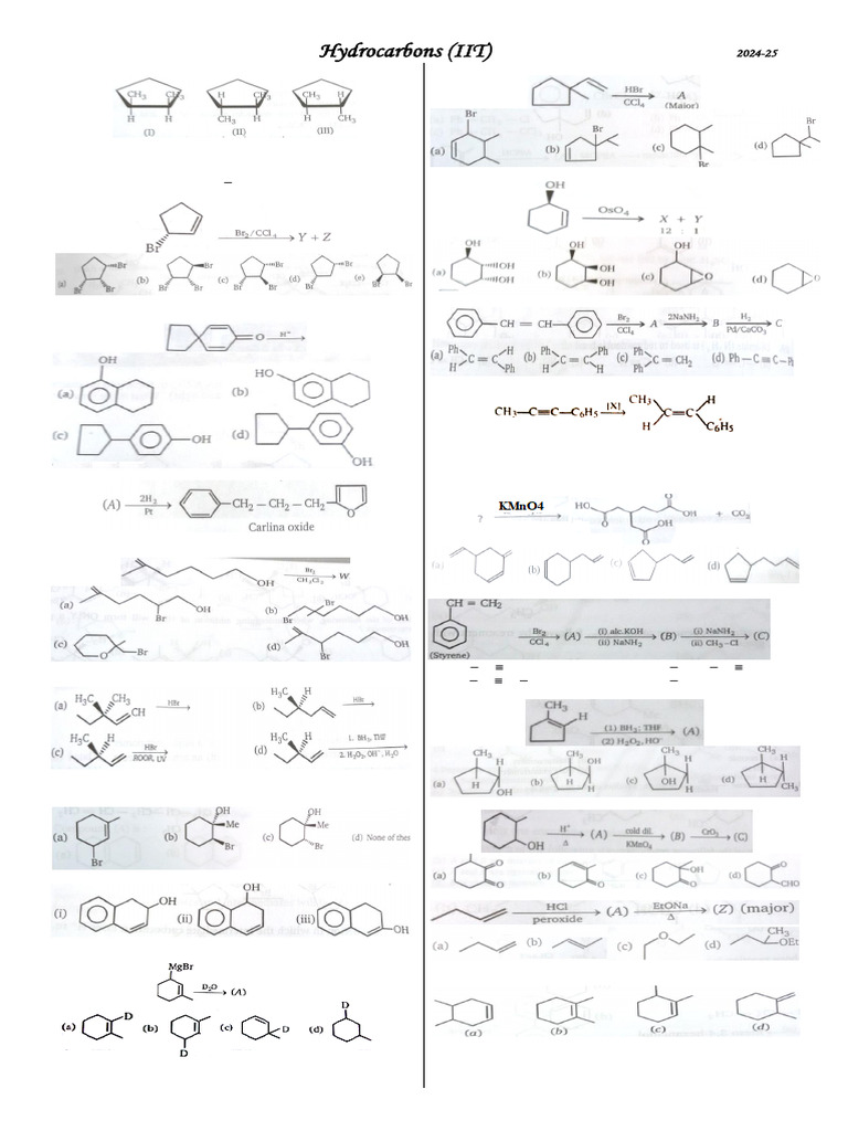 Hydrocarbons (IIT) | PDF | Chemical Reactions | Catalysis