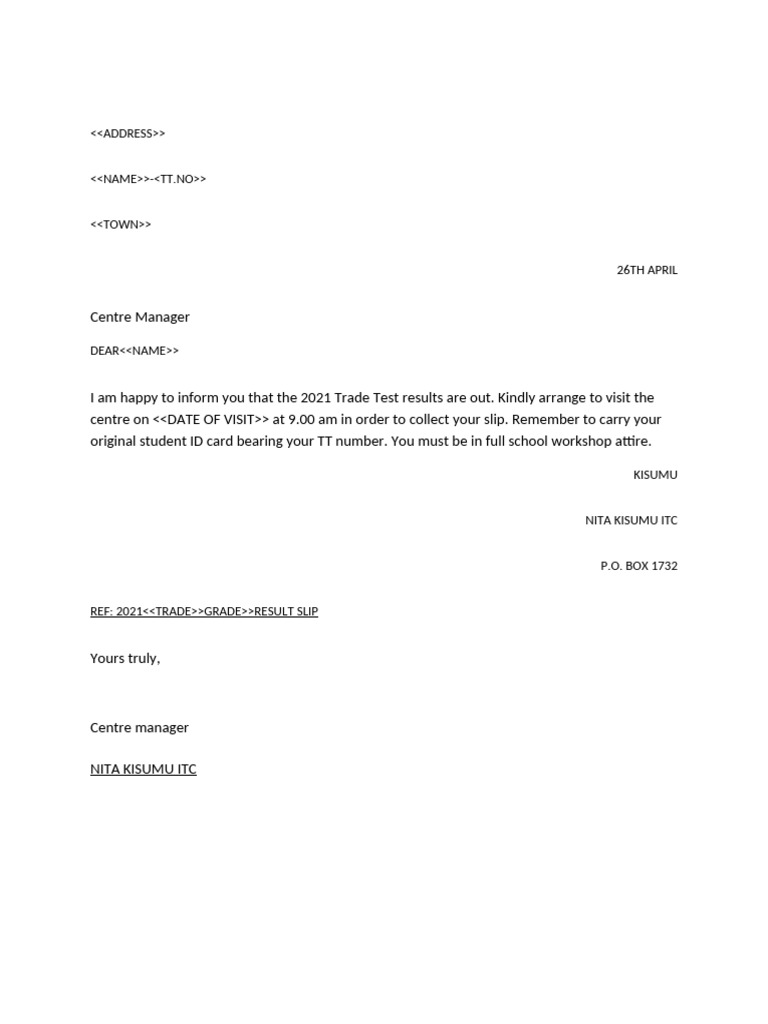 Result Slip | PDF