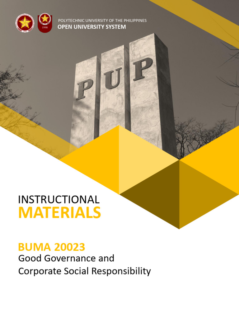 BSBA HRM 1-1 Good Governance and Corporate Social Responsibilty | PDF | Corporate Social ...