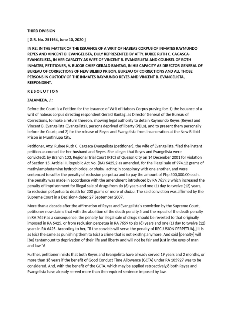 Writ of Habeas Corpus | PDF | Habeas Corpus | Writ