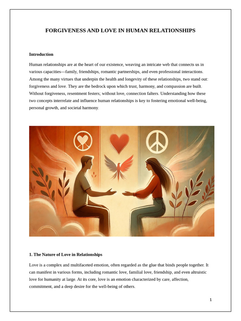 Forgiveness and Love in Human Relationships | PDF | Forgiveness | Love