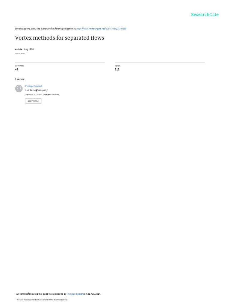 NASA - Vortex Methods For Separated Flows | PDF | Vortices ...