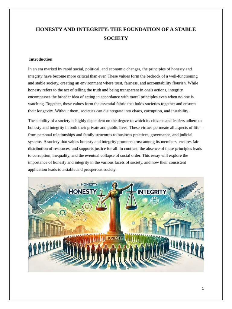 Honesty and Integrity | PDF | Integrity | Business Ethics