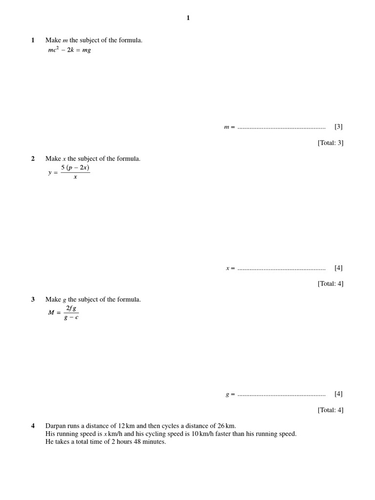 My Test | PDF | Speed | Quadratic Equation