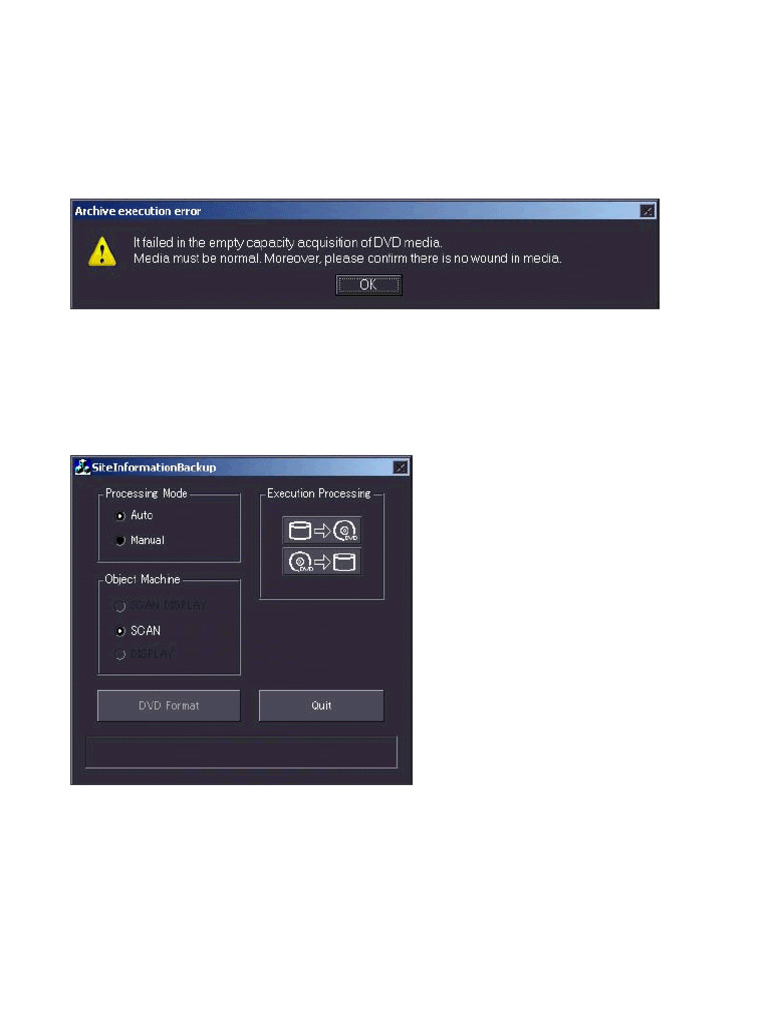 Aquilion PRIME - Archive Execution Error When Making Site Backup | PDF ...