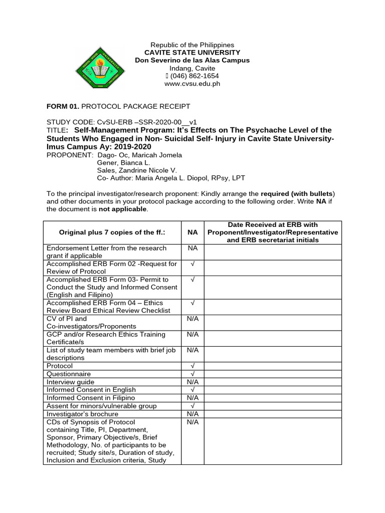ERB Self Management Program | PDF | Experiment
