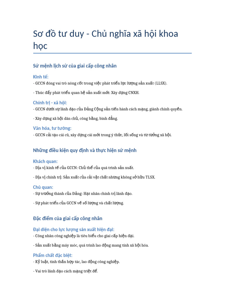 So Do Tu Duy Chu Nghia Xa Hoi Khoa Hoc | PDF