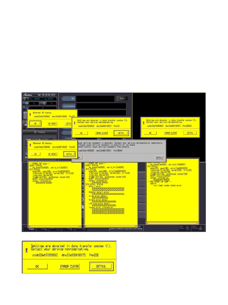 Aquilion PRIME Data Transfer Error | PDF | Computing | Computer Architecture