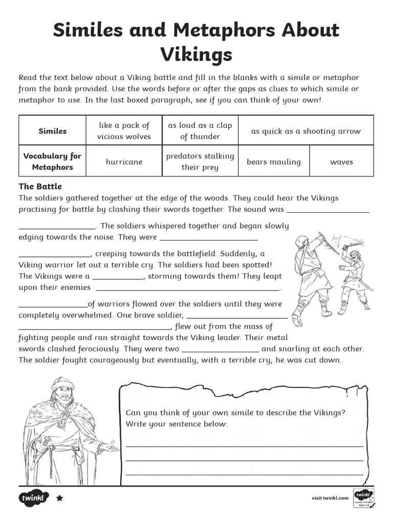 Similes and Metaphors About Viking | PDF | Predation
