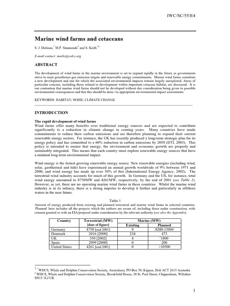 Marine Wind Farms | PDF | Wind Farm | Offshore Wind Power