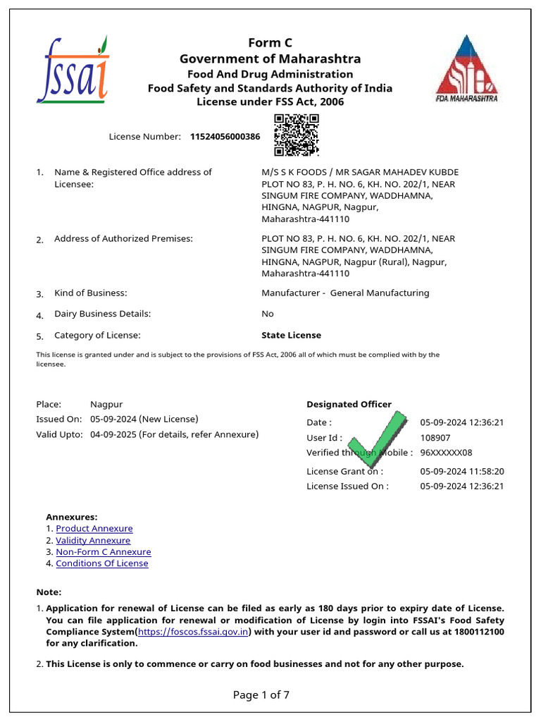 Food License | PDF | License | Cooking Oil