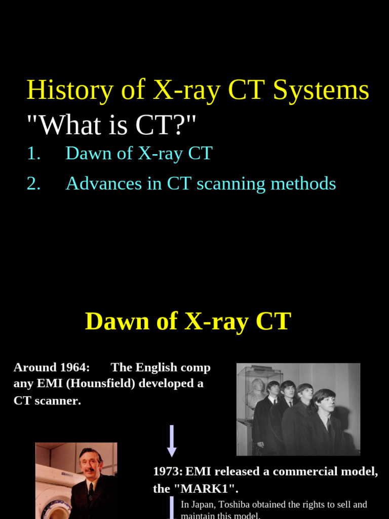 History of X-ray CT Systems | PDF | Ct Scan | Vacuum Tube
