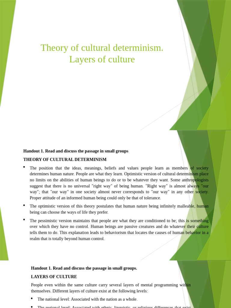 2 Theory of Cultural Determinism | PDF | Symbols | Rituals