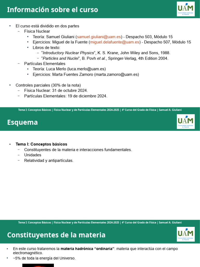 Tema1 Relatividad Uds | PDF | Importar | Partículas fisicas