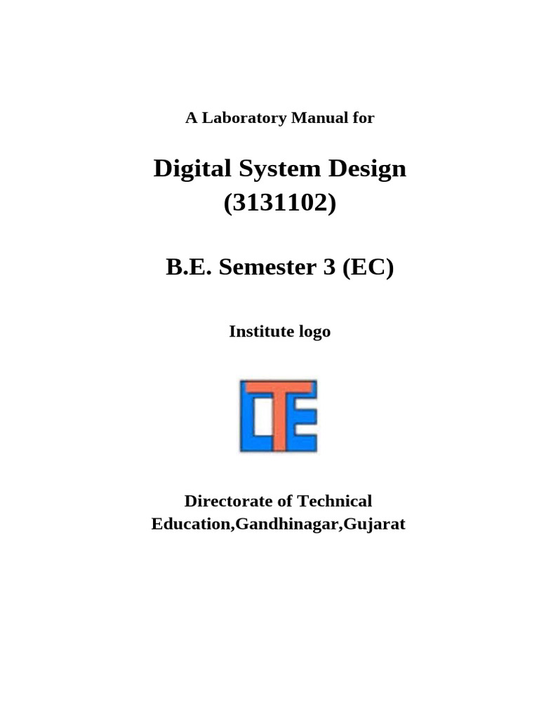 Lab Manual Degree DSD 3131102 | PDF | Logic Gate | Digital Electronics