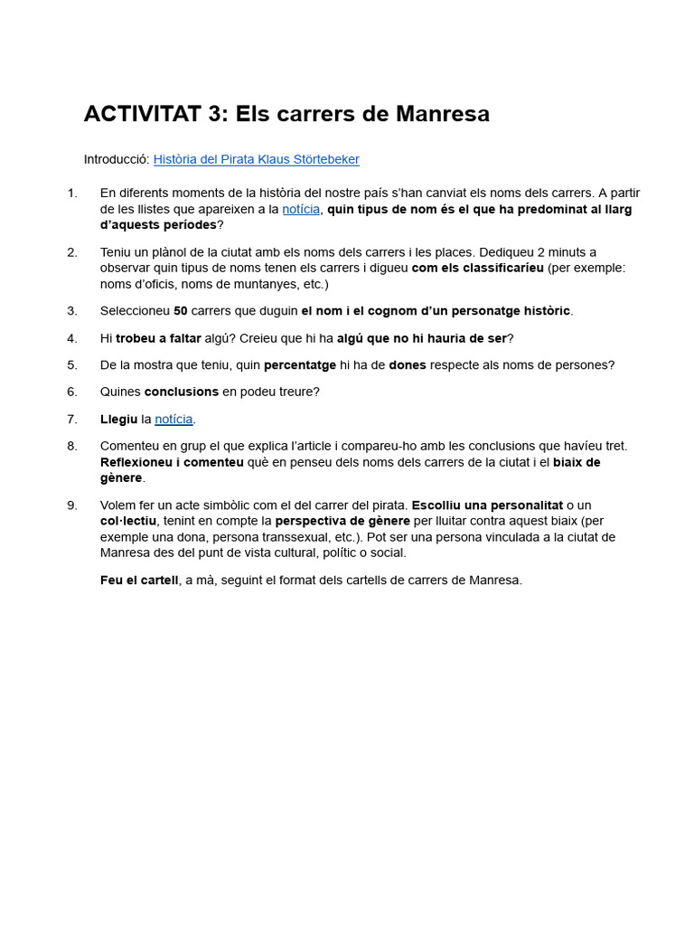 Activitat 3 - CARRERS | PDF