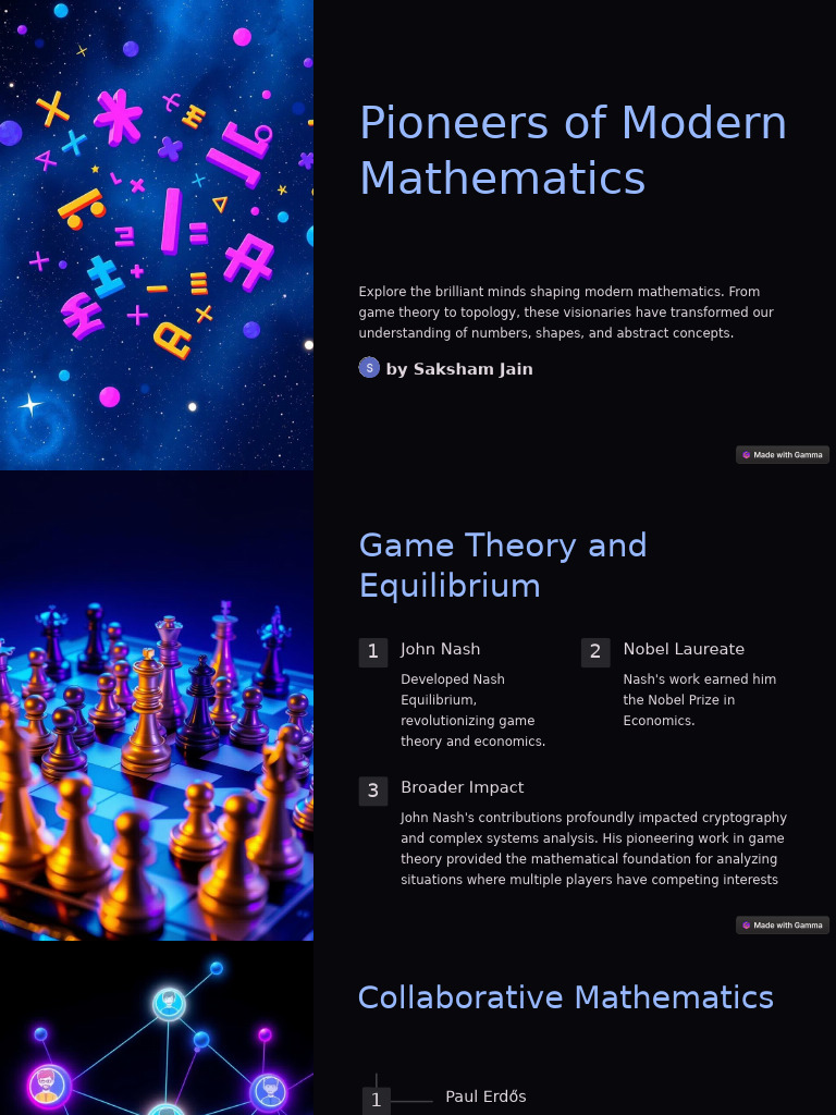 Pioneers of Modern Mathematics | PDF | Mathematics | Geometry
