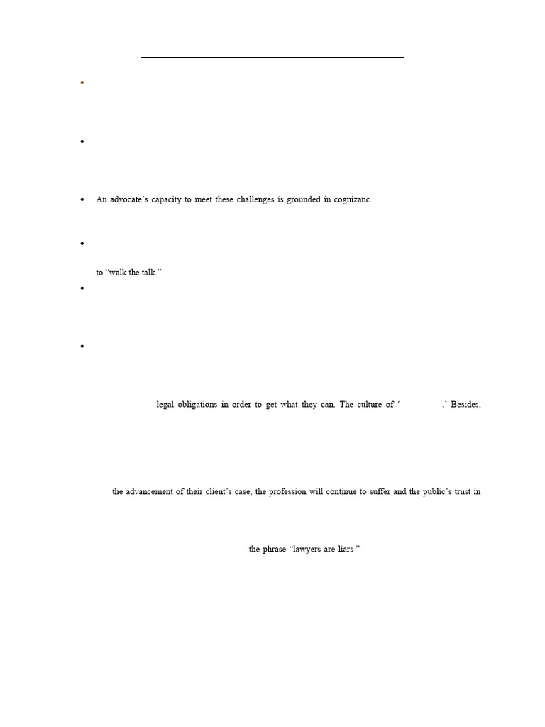 Professional Ethics Notes | PDF | Advocate | Epistemology