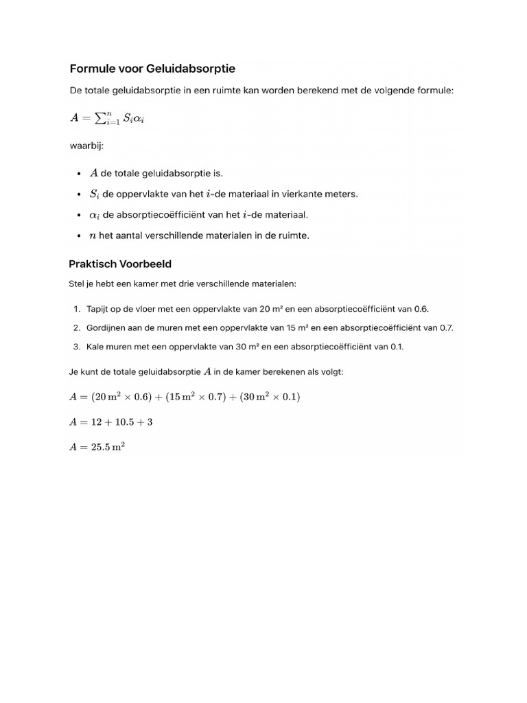 Uitleg Formules | PDF