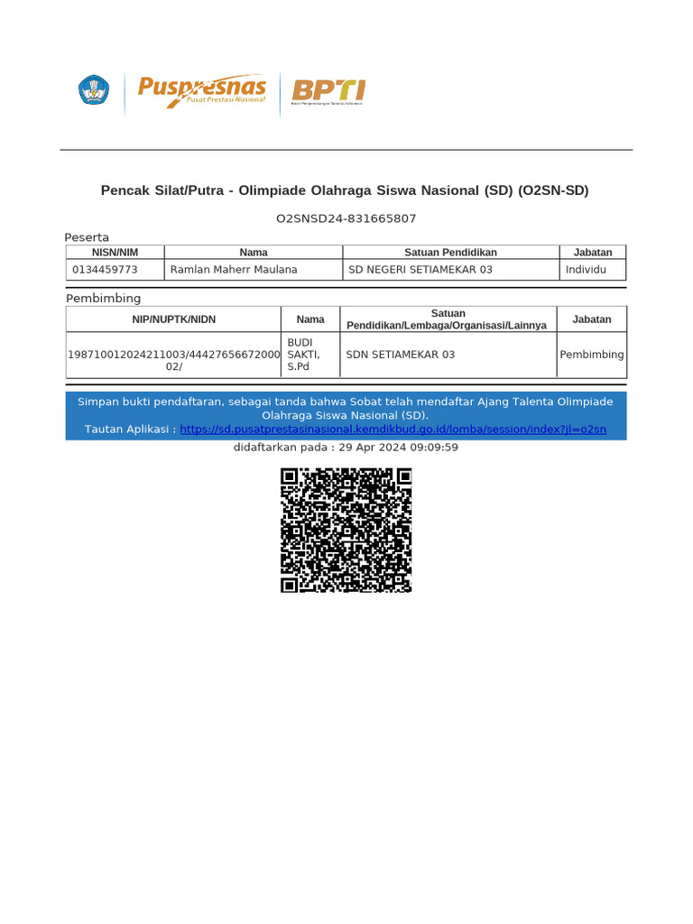 Surat Pendaftaran 02SN 2024 | PDF